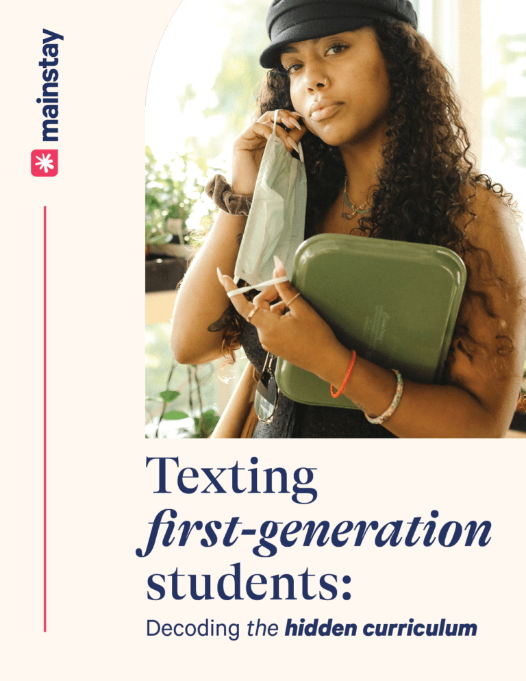 Texting first-generation students: Decoding the hidden curriculum